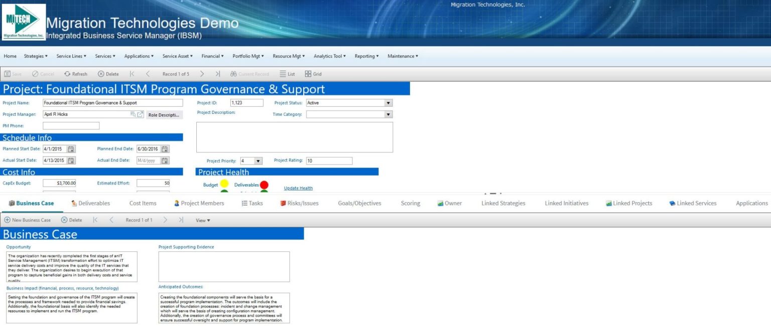 Project Lifecycle Management - Migration Technologies Inc.